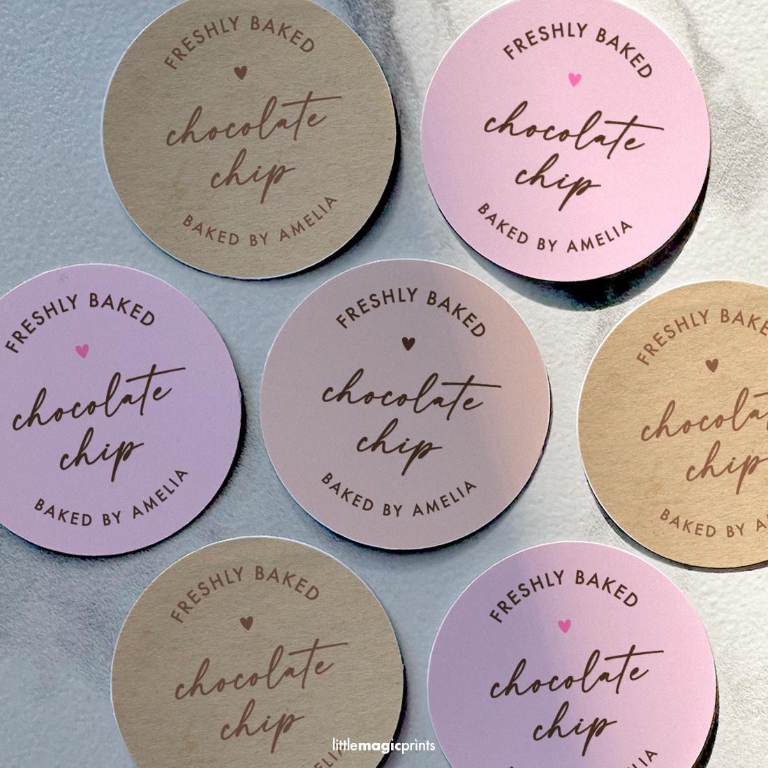 Personalized Baked Goods Sticker Labels | Kraft, Freshly Baked ...