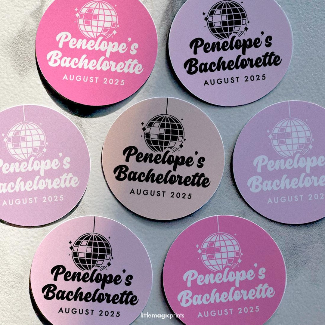 Custom Disco Bachelorette Stickers, Disco Bachelorette Labels ...
