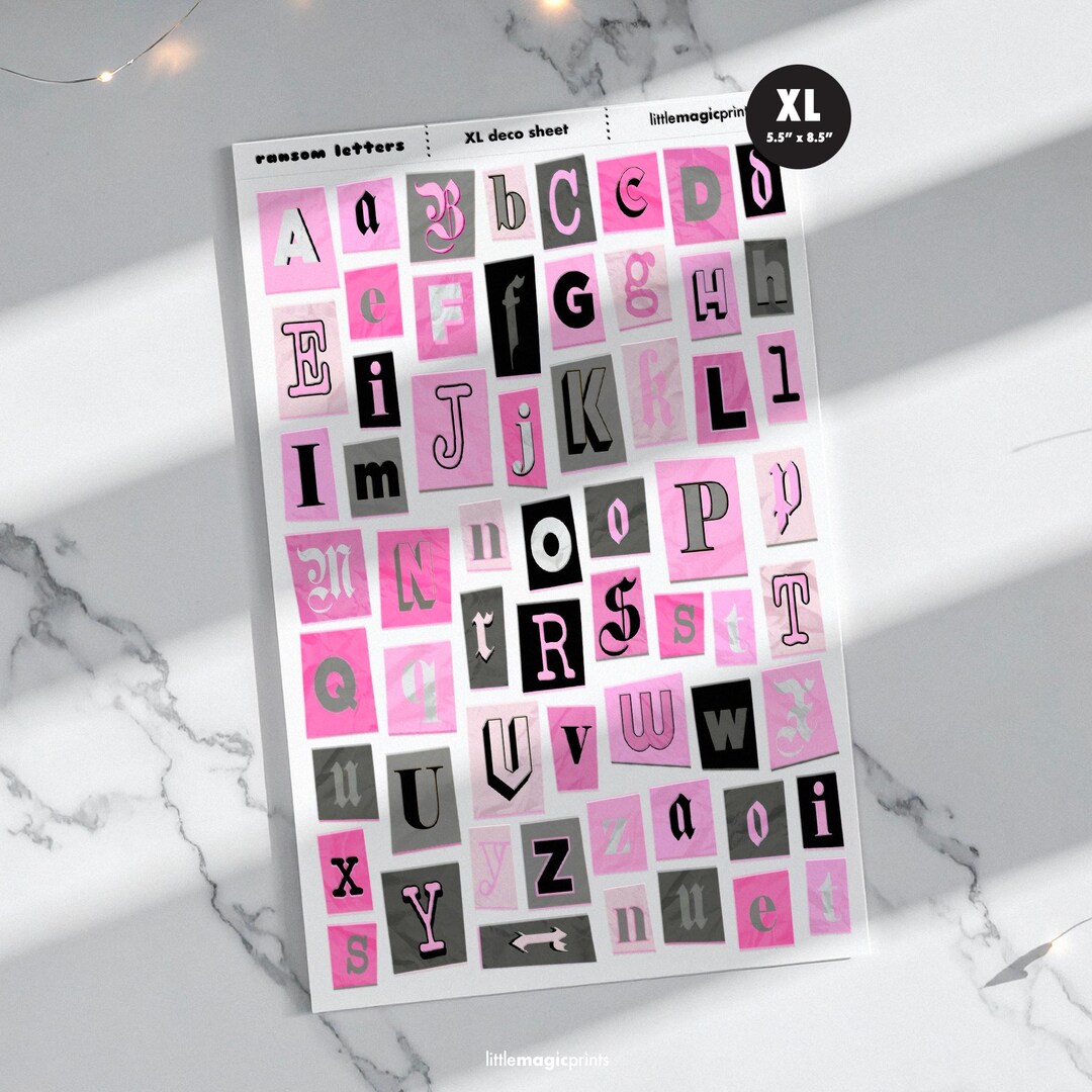 Font Stickers, Alphabet Stickers, Letter Stickers, Ransom Letter ...