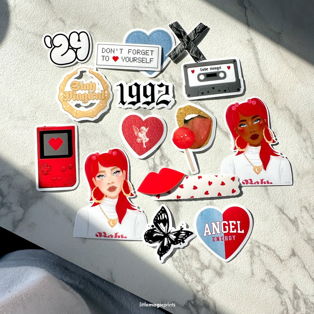 90s Aesthetic Stickers, Aesthetic Vinyl Stickers, 90s Retro Stickers ...