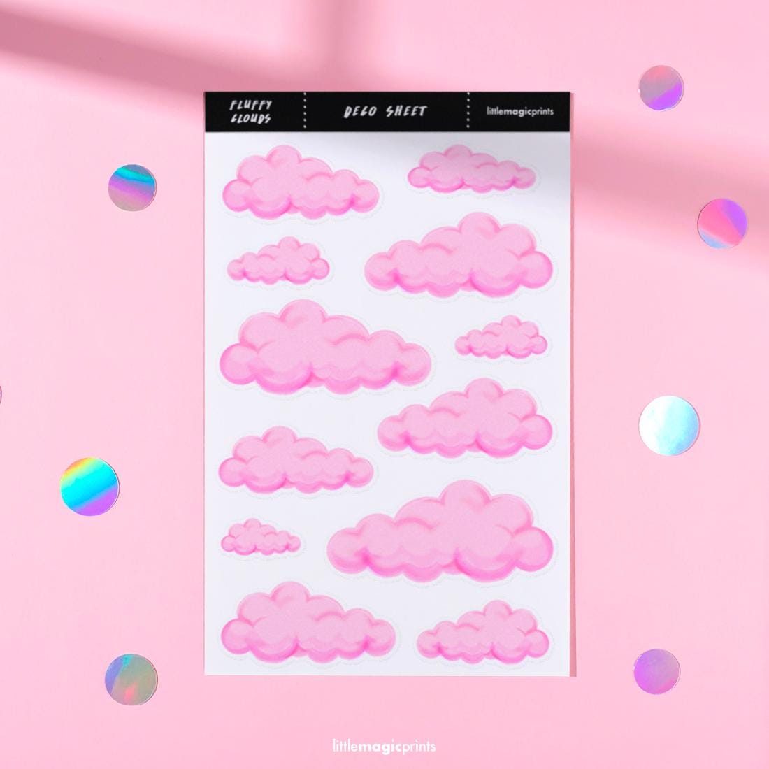 Cloud Planner Stickers, Grey Cloud Stickers, Ethereal Stickers, Gray ...