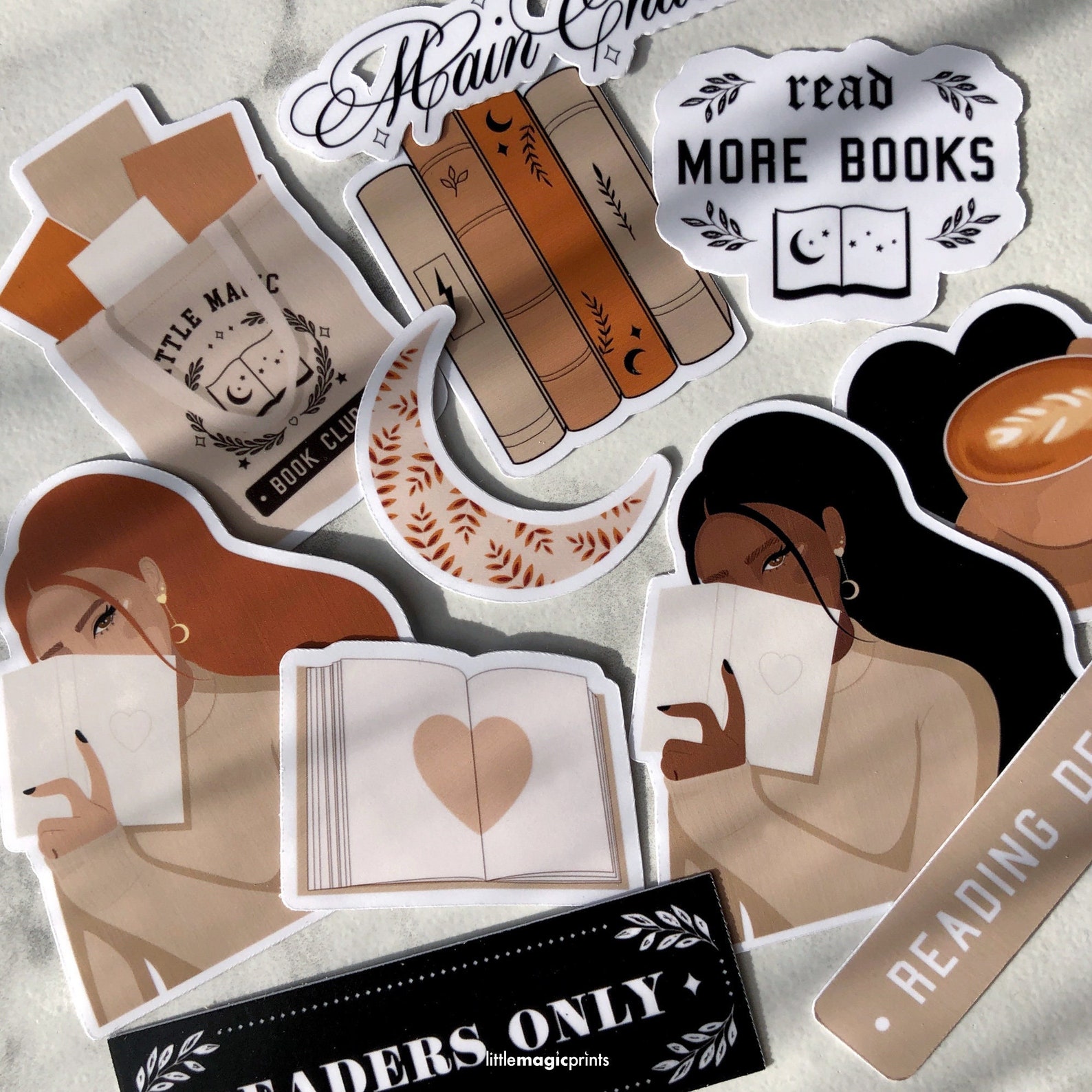 Bookish Sticker Pack Book Aesthetic Vinyl Stickers Bookish - Etsy