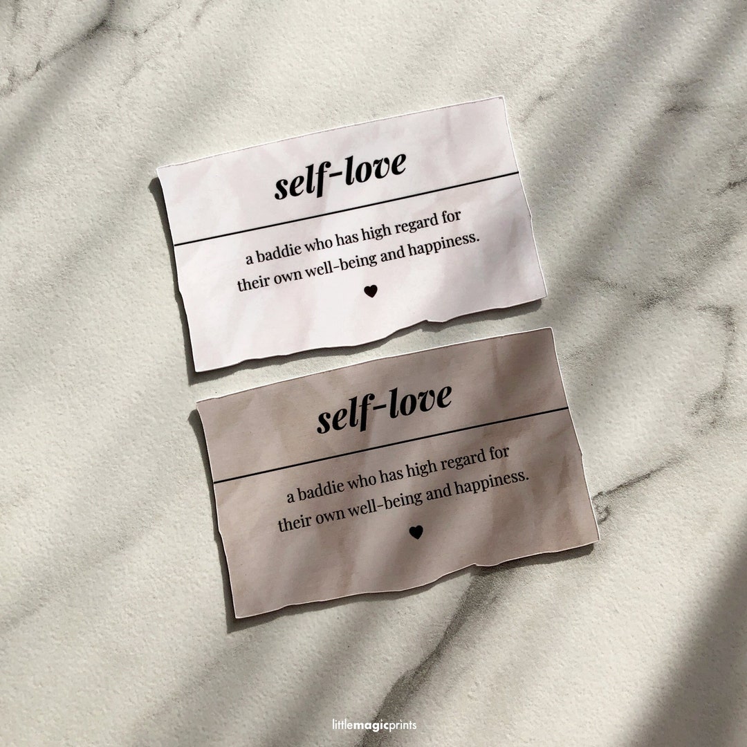 Self Love Note Sticker, Affirmation Stickers, Baddie Stickers, Vintage ...