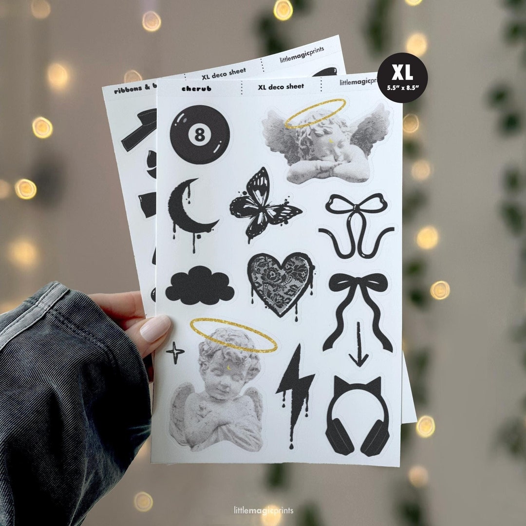 Aesthetic Stickers, Angel Stickers, Bow Stickers, Junk Journaling ...