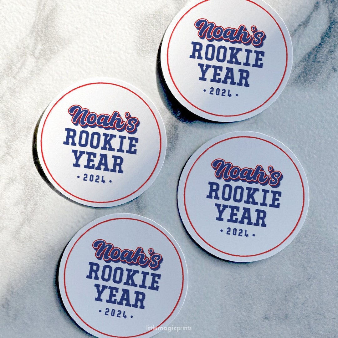 Baseball Birthday Labels, Kids Party Labels, Rookie of the Year ...