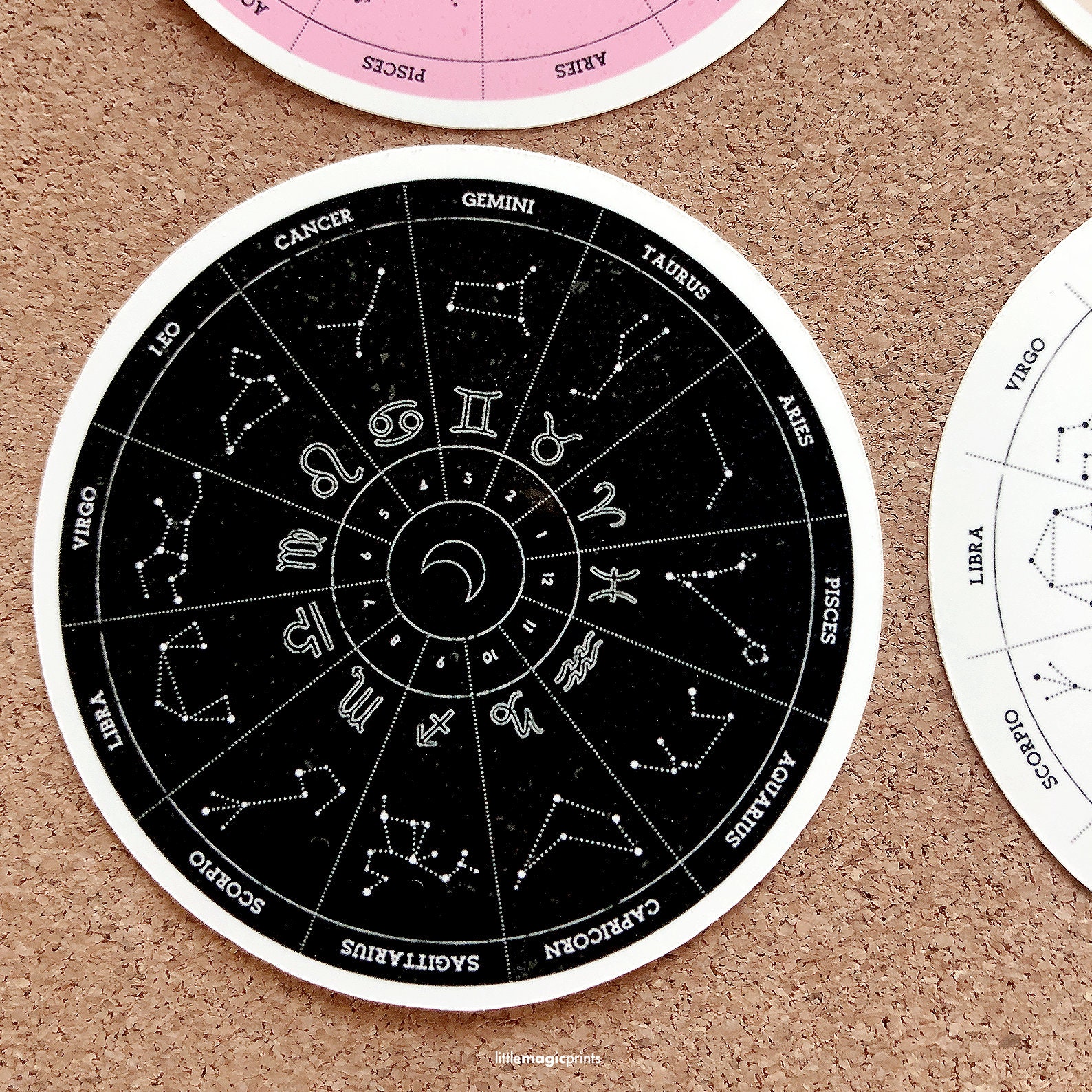 Zodiac Stickers Zodiac Wheel Sticker Constellation Stickers | Etsy