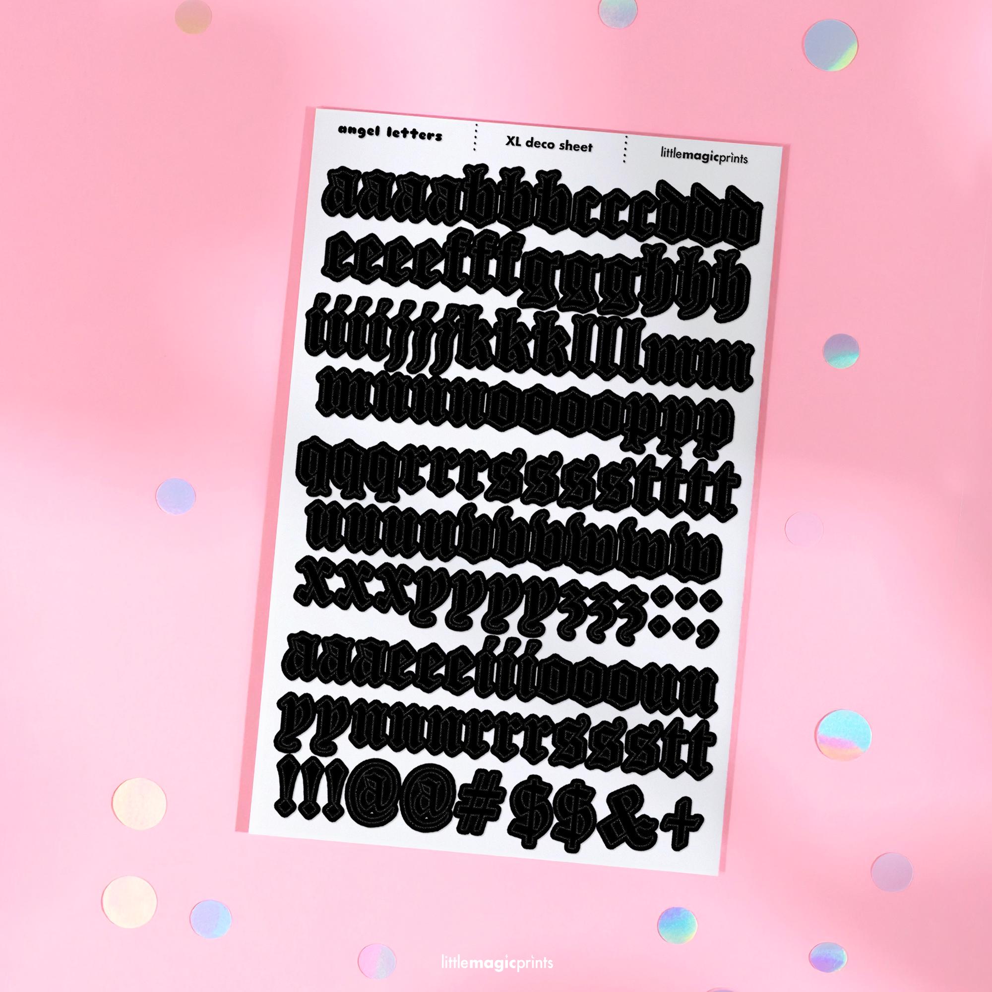 Letter Stickers, Gothic Letters, Journaling Stickers, Decorative ...