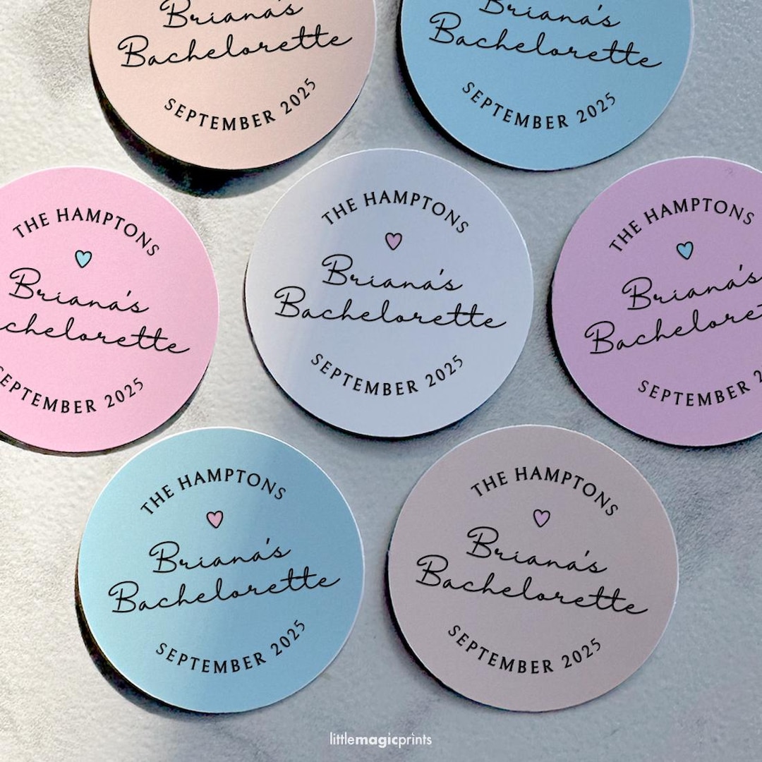 Coquette Bachelorette Stickers, Custom Bachelorette Labels ...