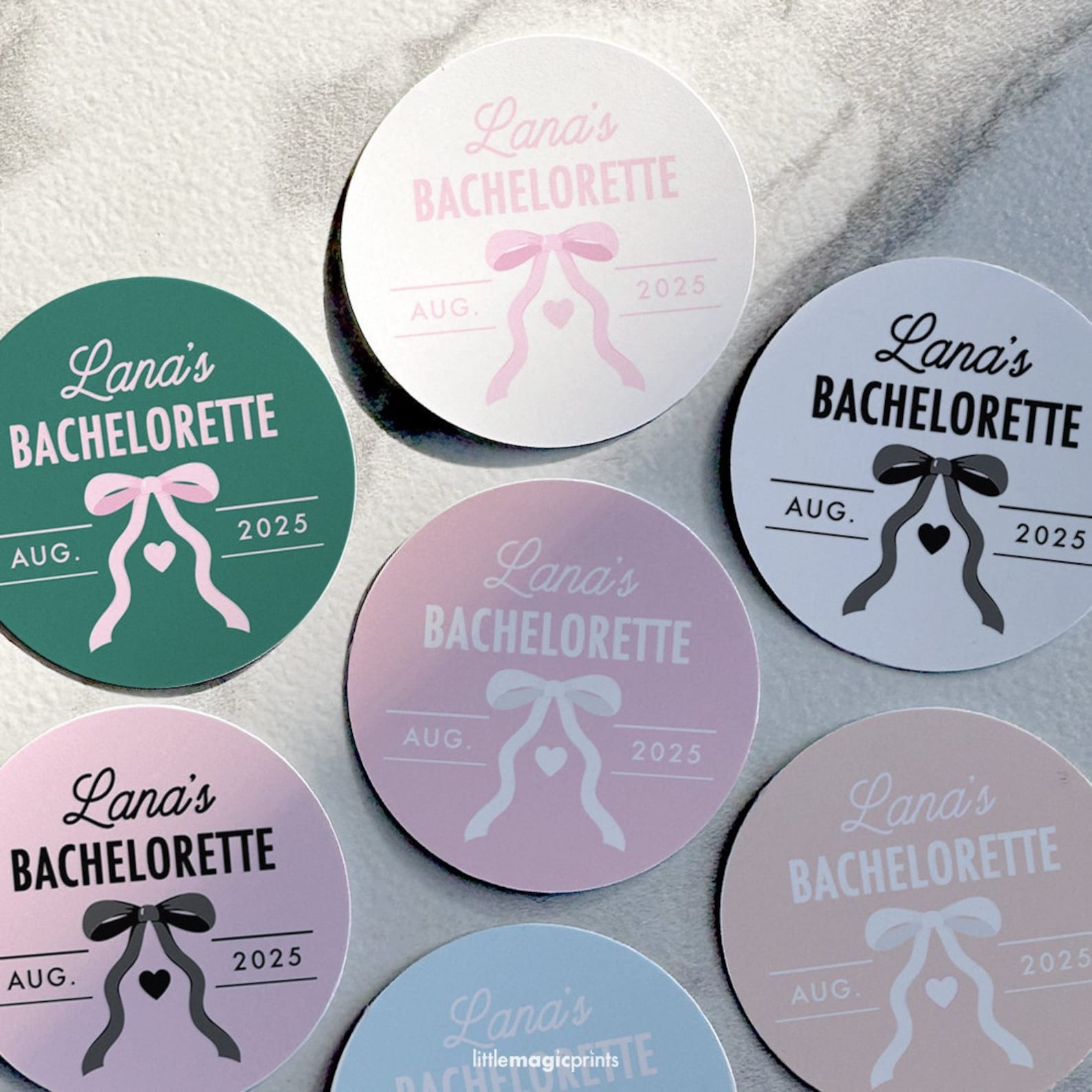 Bow Bachelorette Sticker Labels, Custom Bachelorette Stickers, She's ...