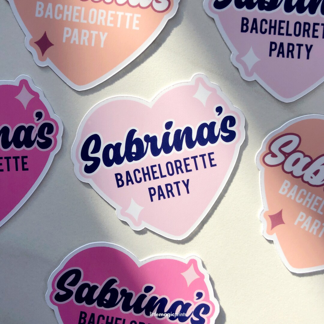 Custom Bachelorette Stickers, Personalized Bachelorette Party Sticker ...