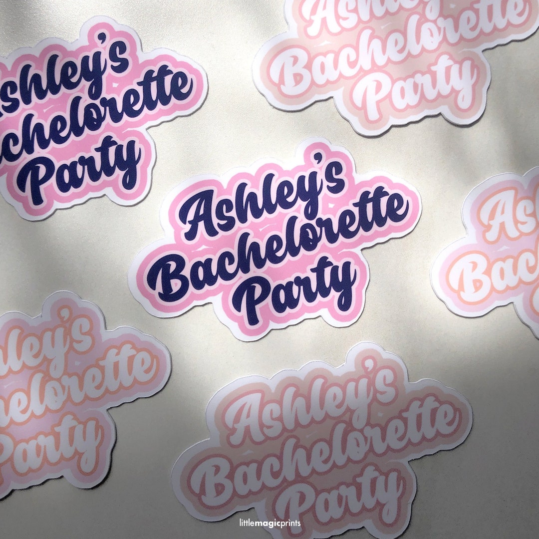 Custom Bachelorette Stickers, Personalized Bachelorette Party Sticker ...
