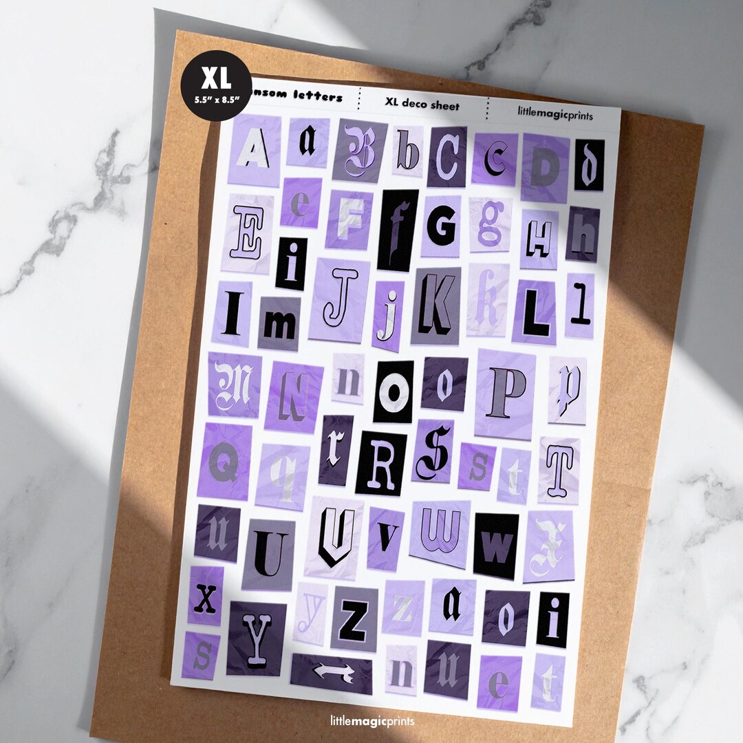Font Stickers, Alphabet Stickers, Letter Stickers, Ransom Letter ...