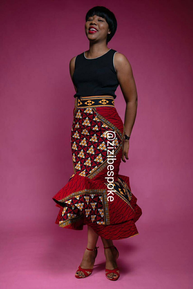 Statement African Skirts Ankara Statement Midi Skirt Sexy Etsy Australia