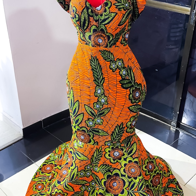 Burnt Orange African Dress - Etsy