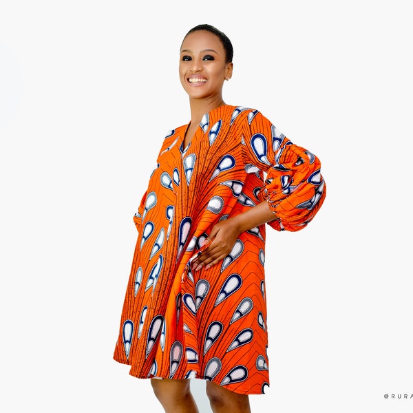 Burnt Orange African Dress - Etsy