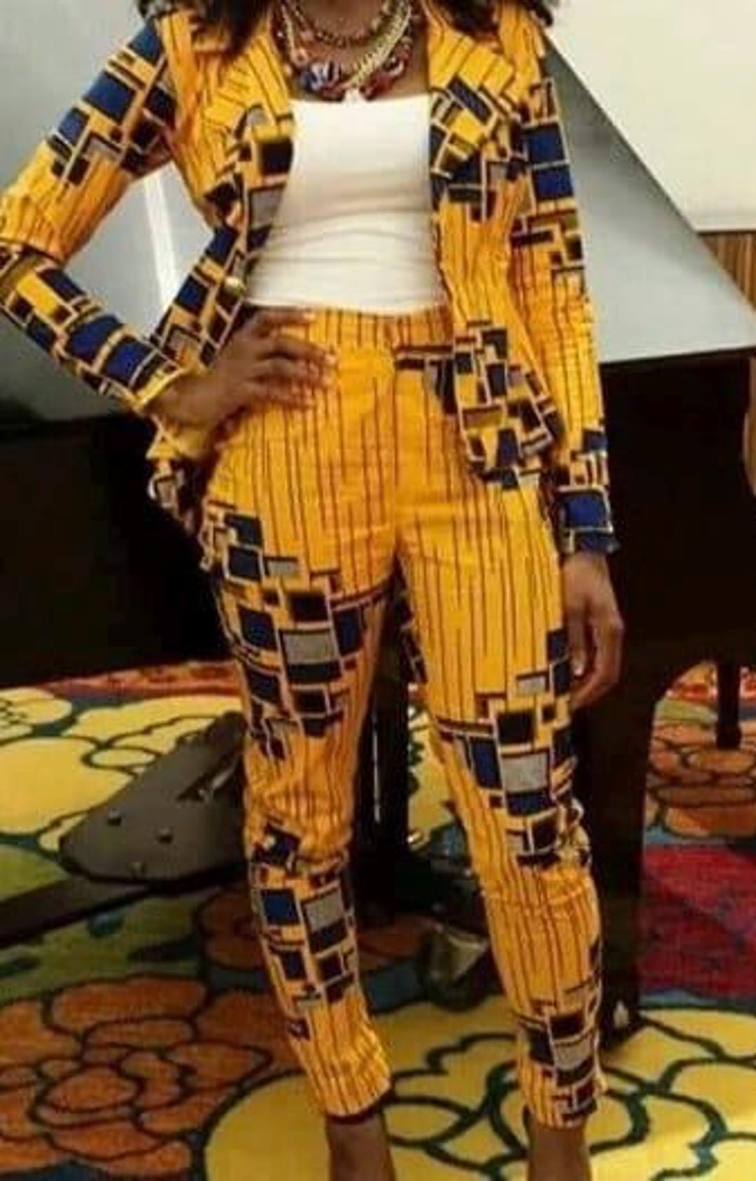 African Suit Women Suit, Casual Ankara Women Suit, Formal African Suit ...