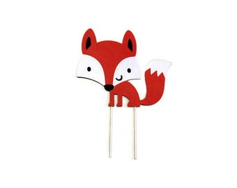 Fox cake topper | Etsy