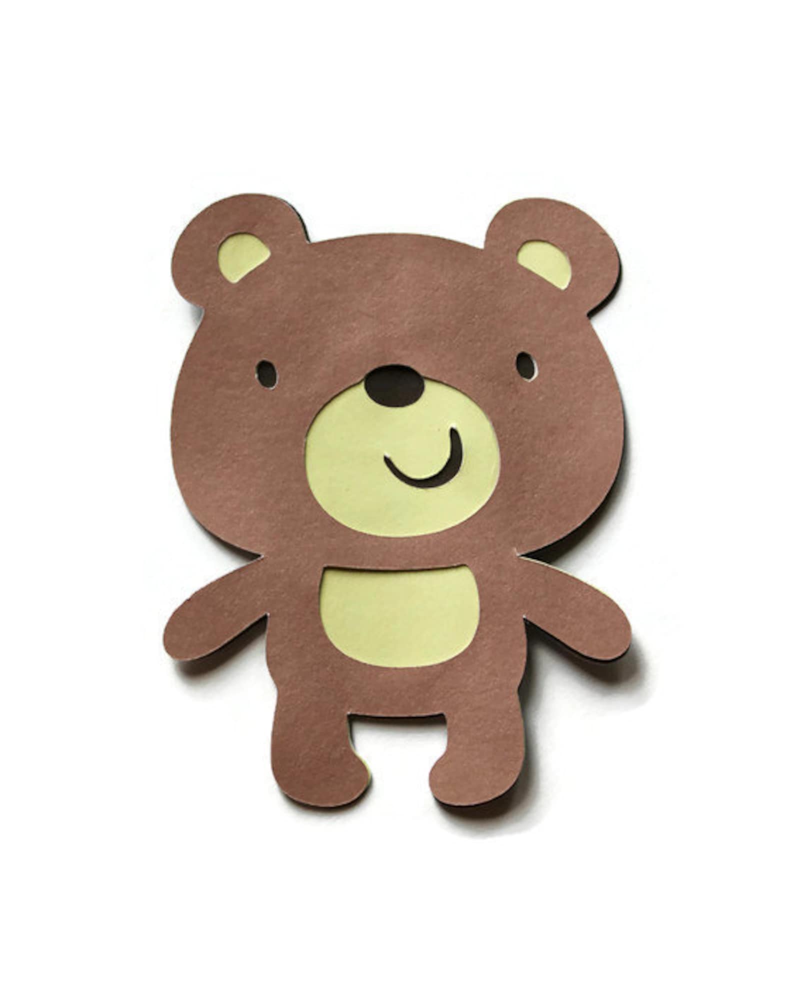 5 Bear Die Cuts, Teddy Bear Cut Outs, Bear Baby Shower, Bear Birthday ...