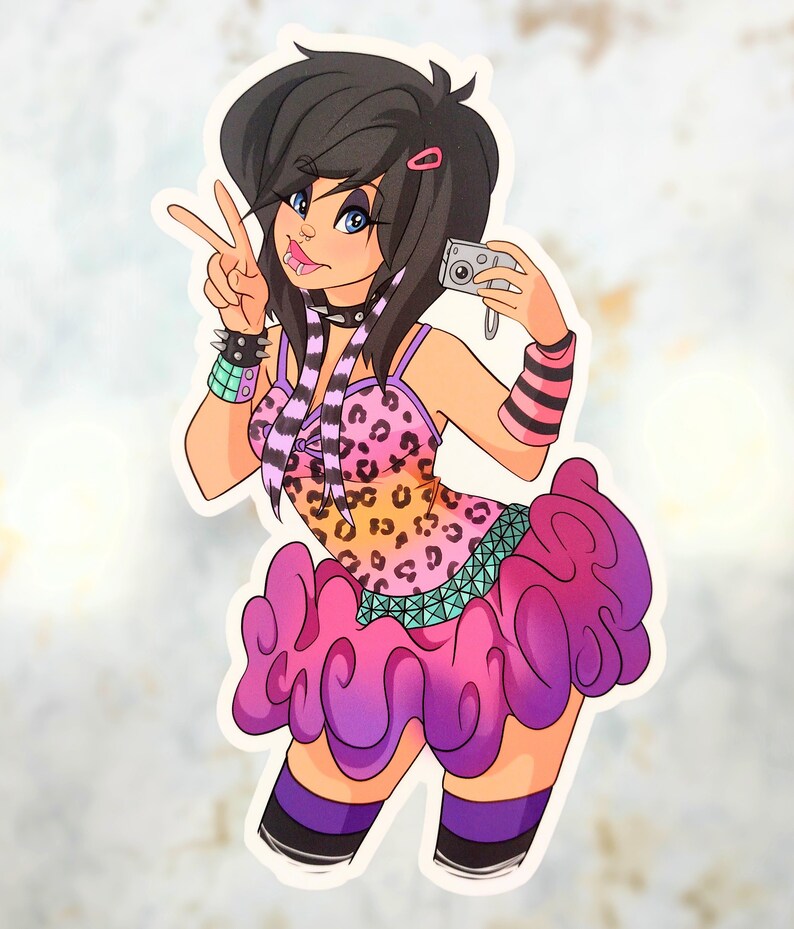 Scene Queen Girl Y2K 2000s Sticker - Etsy