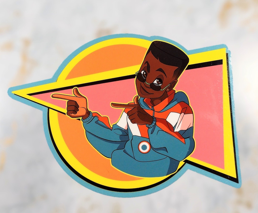 Colorful 90s Nostalgia Boy Sticker - Etsy