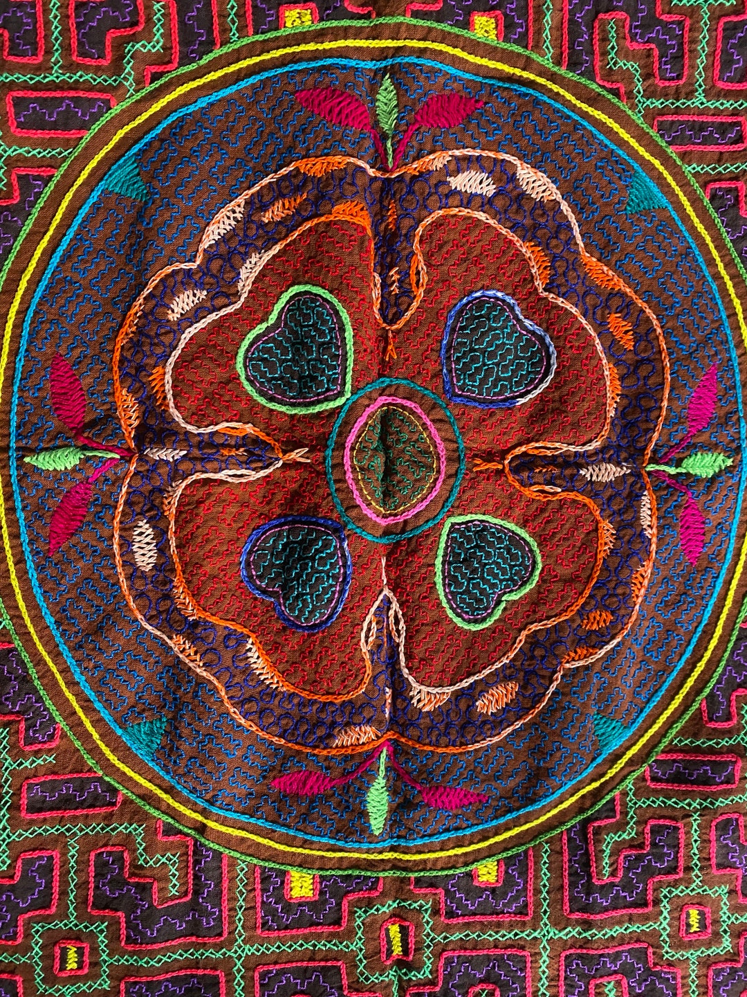 28X24 Inch Snake & Heart Shipibo Tapestry - Etsy