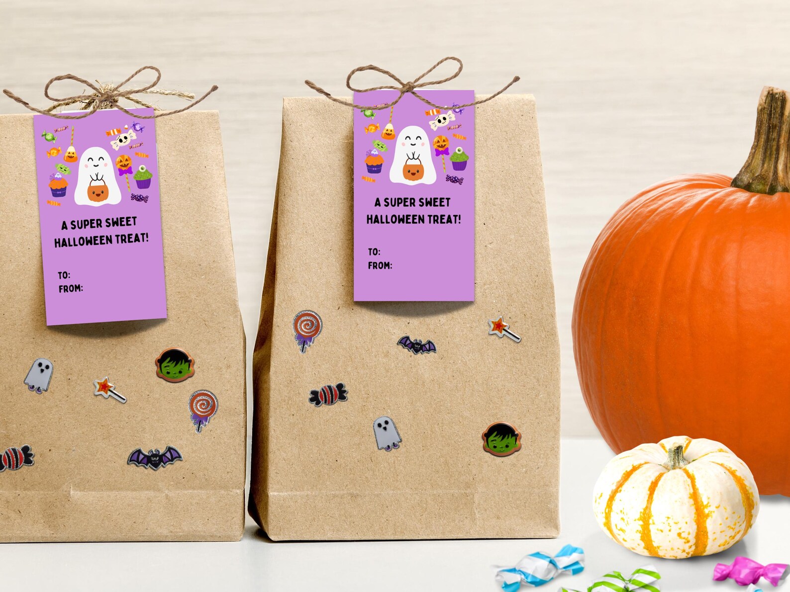 Printable Gift Tag - DIGITAL DOWNLOAD - 2x3.5 Inches - Halloween Treat ...