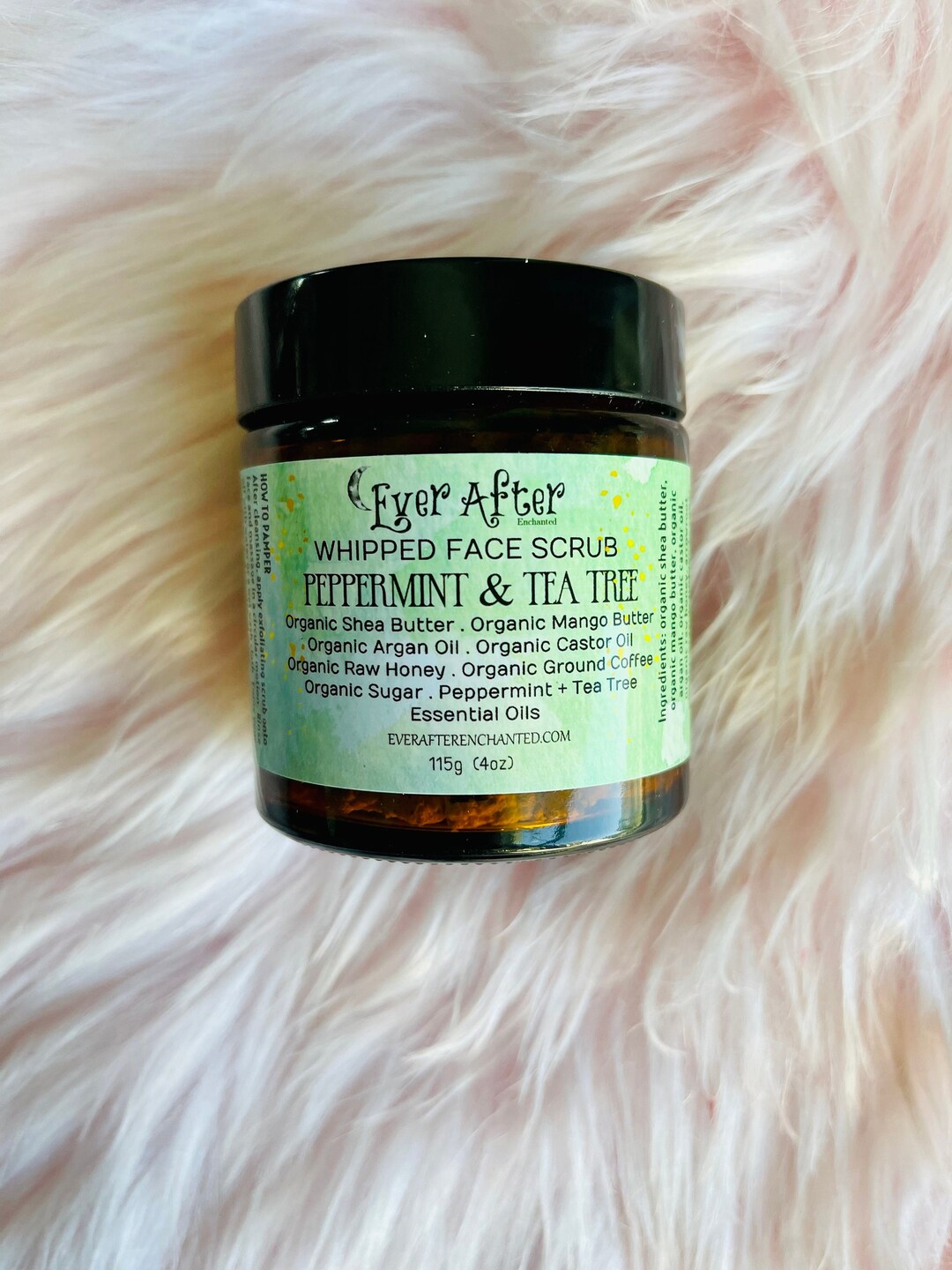 Peppermint & Tea Tree Organic Essential Oil Whipped Face Scrub - Etsy