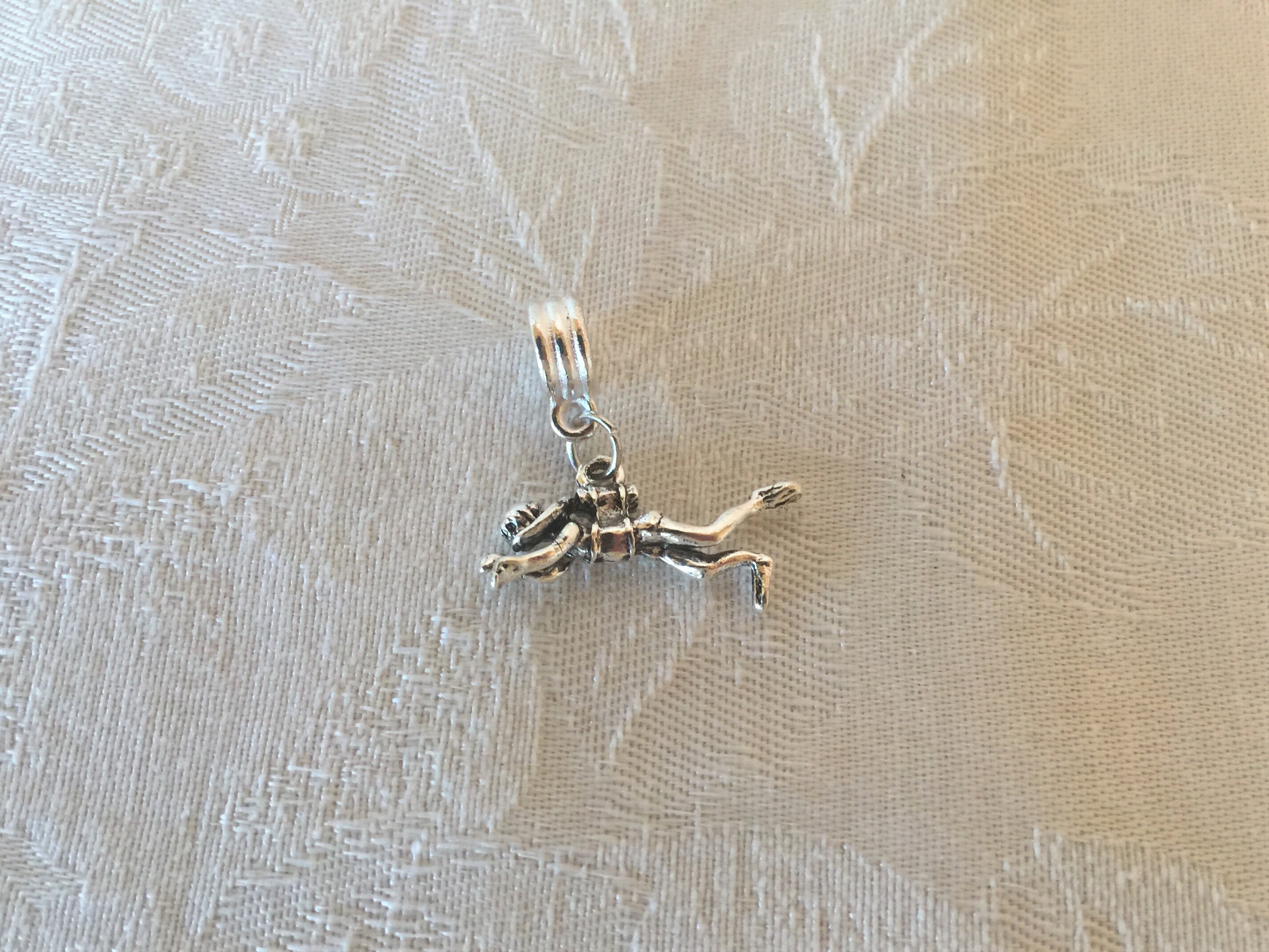 Scuba Diver Charm and Hanger for European Bracelet Tibetan Silver - Etsy