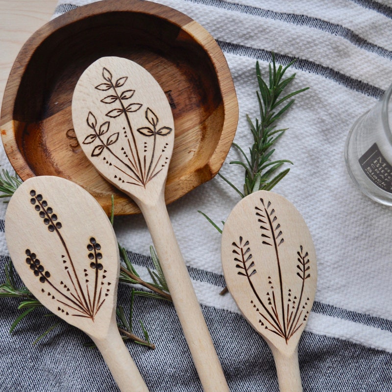 Wood Burned Spoon - Etsy