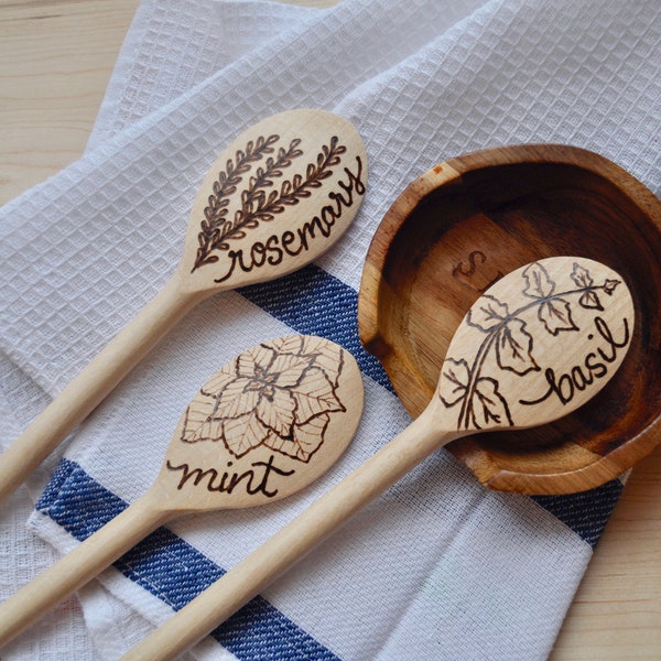 Wood Burned Spoons - Etsy