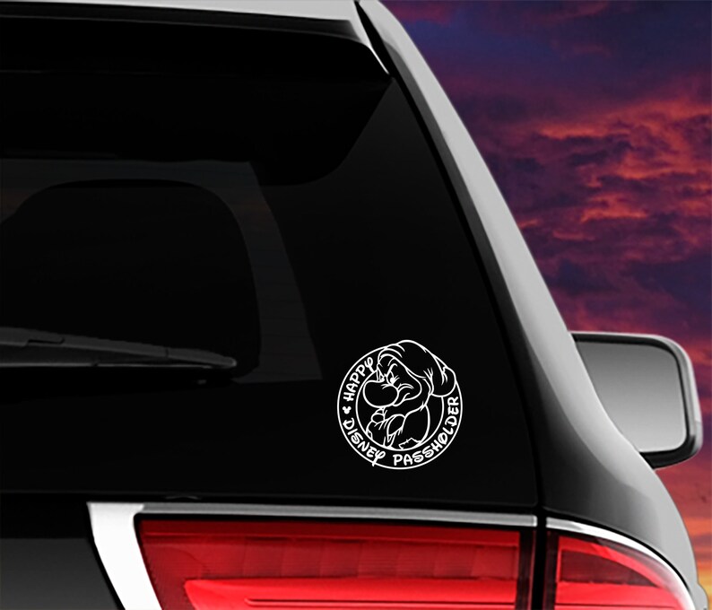 Disney Decal Disney Passholder Decal Grumpy Dwarf Decal - Etsy