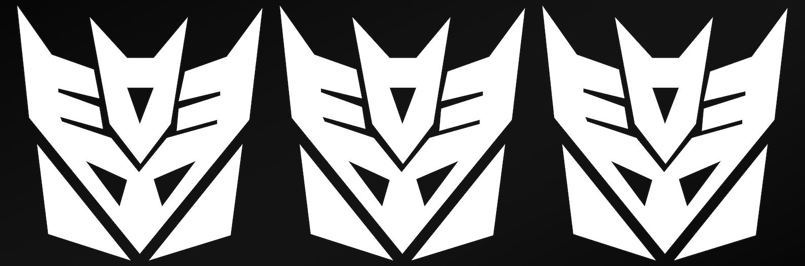 Transformers Decals Decepticon Decals 3 Pack Decepticons - Etsy