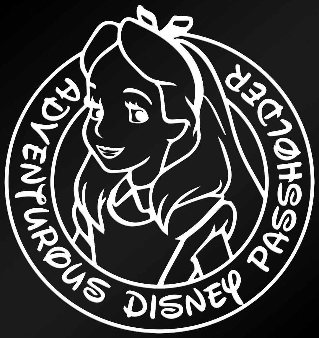 Disney Decal - Disney Passholder Decal - Alice in Wonderland Decal ...