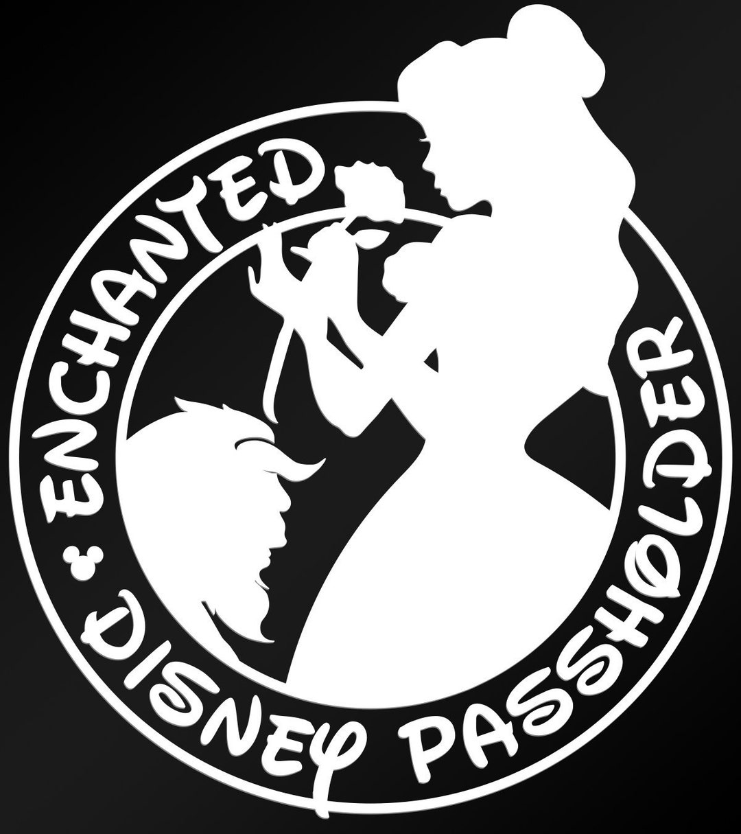 Disney Decal - Disney Passholder Decal - Beauty and the Beast ...