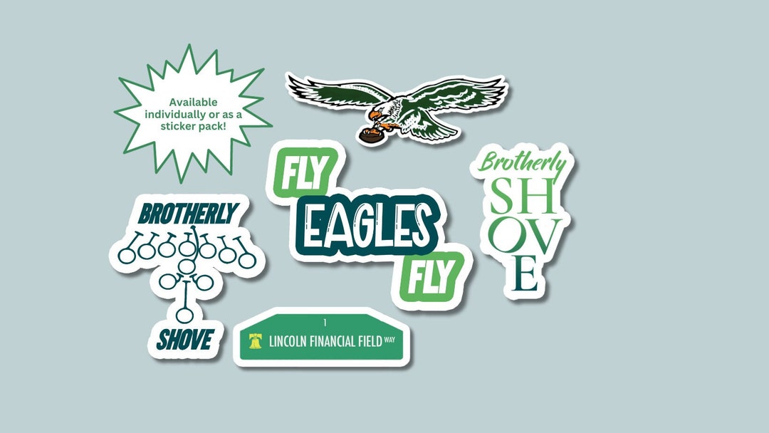 Philadelphia Eagles Stickers, Football Sticker Pack, Philly Stickers ...
