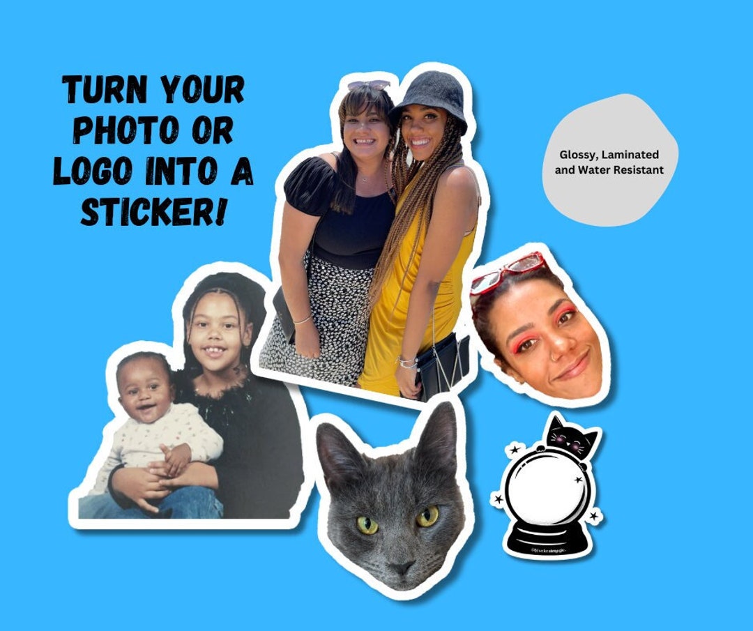 Custom Printed Sticker, Your Logo or Artwork Vinyl Cut to Any Shape ...