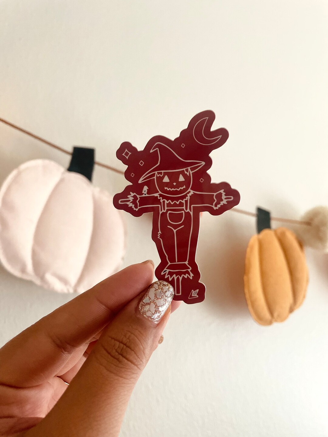 Scarecrow Sticker Halloween Stickers for Laptop Water - Etsy