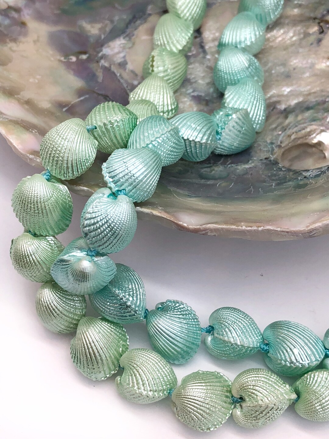 Natural Double Cockle Drilled Shell Beads Square 15 - 25 Mm Approx ...