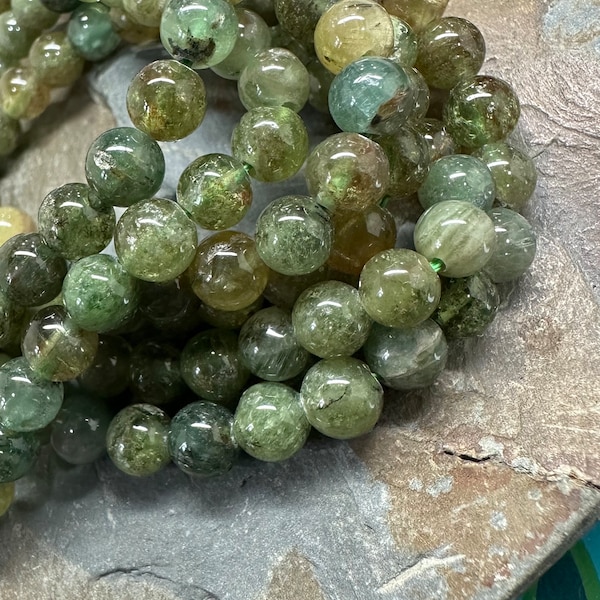 Rare Green Stone Beads - Etsy UK