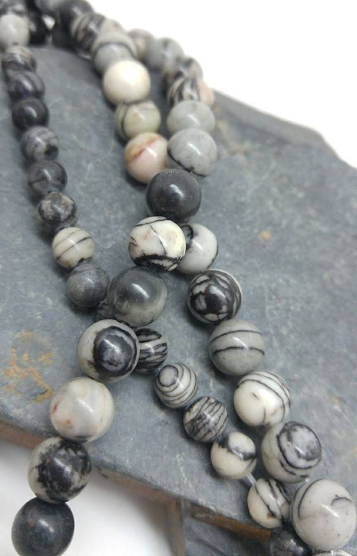 Spider Jasper Round Beads Spidervein Jasper/ Zebra Jasper Gemstone ...