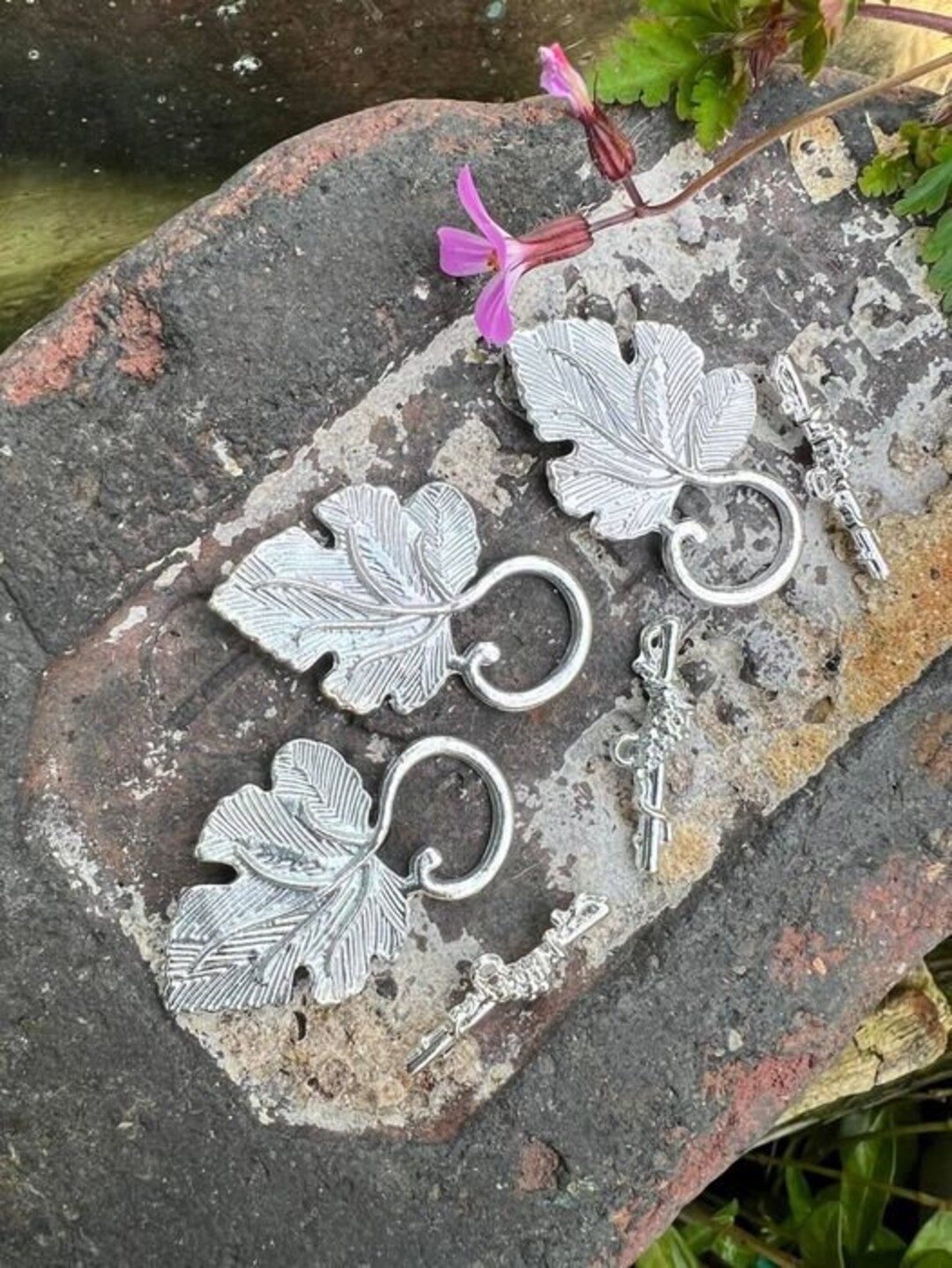 Silver Plated Broad Leaf Toggle Clasps 35mm - 1 Clasp - Etsy