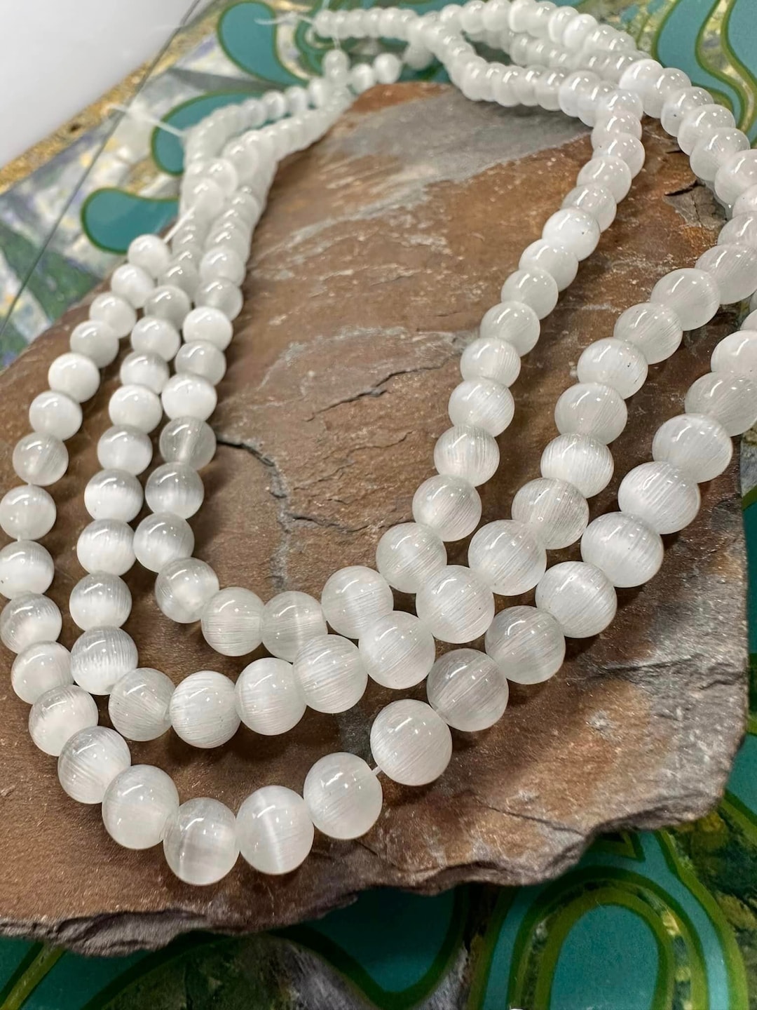 Rare Healing Handcut Selenite Round Beads / Natural Selenite Beads ...