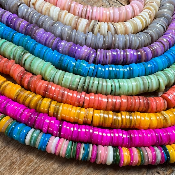 Shell Heishi Beads - Etsy