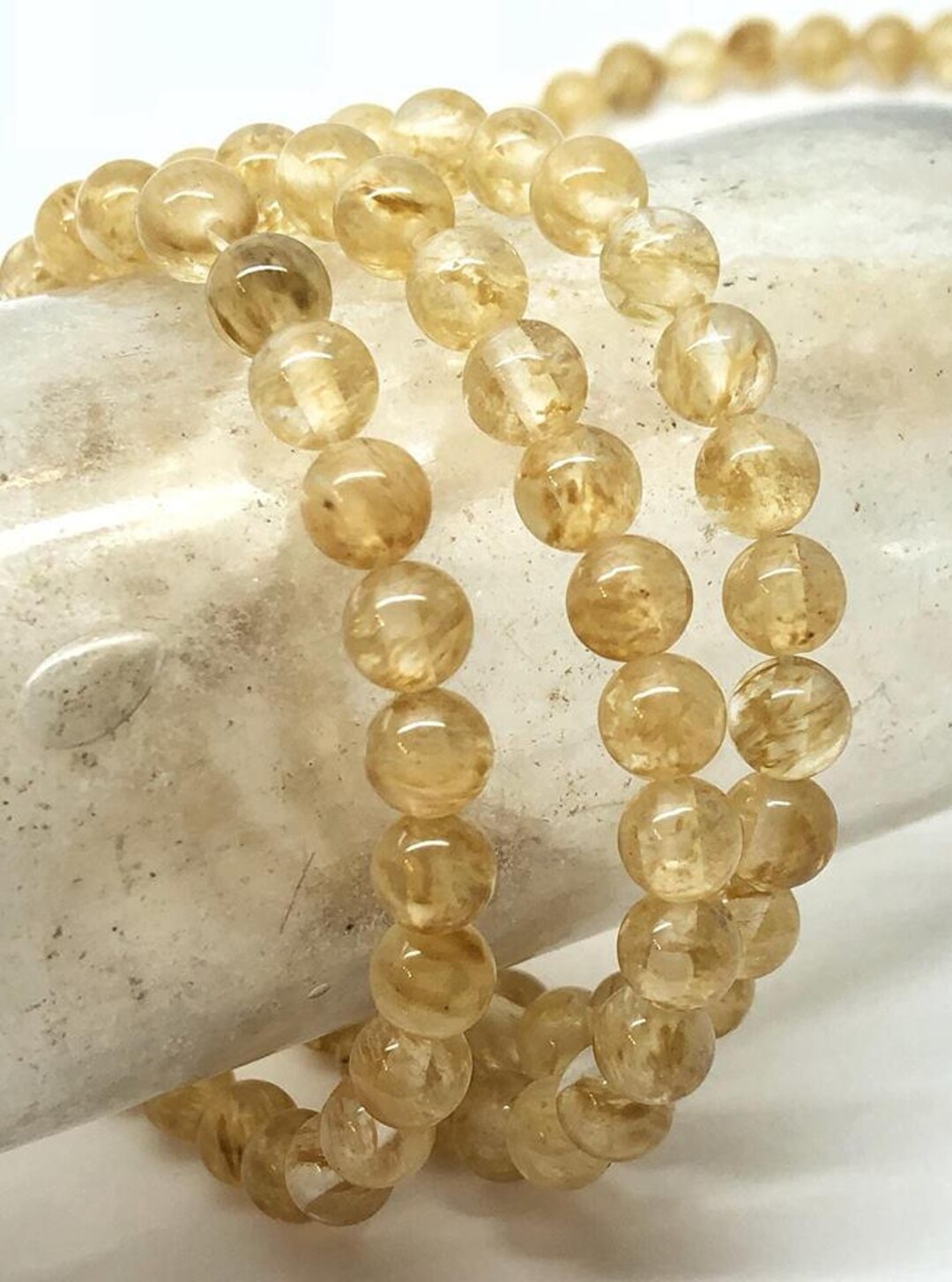 Coffee Caramel Gold Tone Quartz Round Spacer Beads Beads 8mm Choose ...