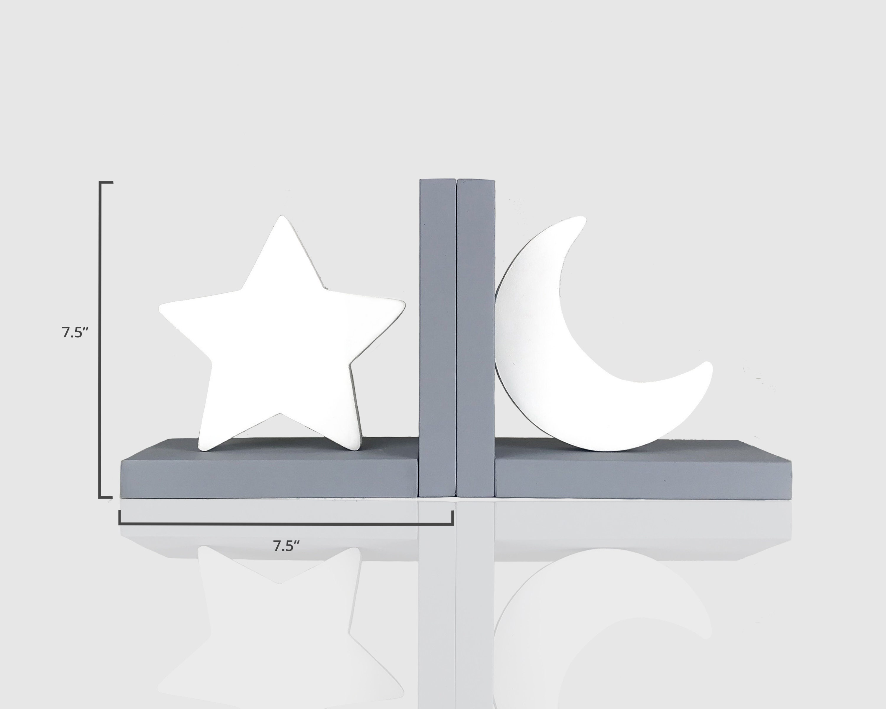 Star and Moon Bookends Star Nursery Decor Moon Book Ends for - Etsy
