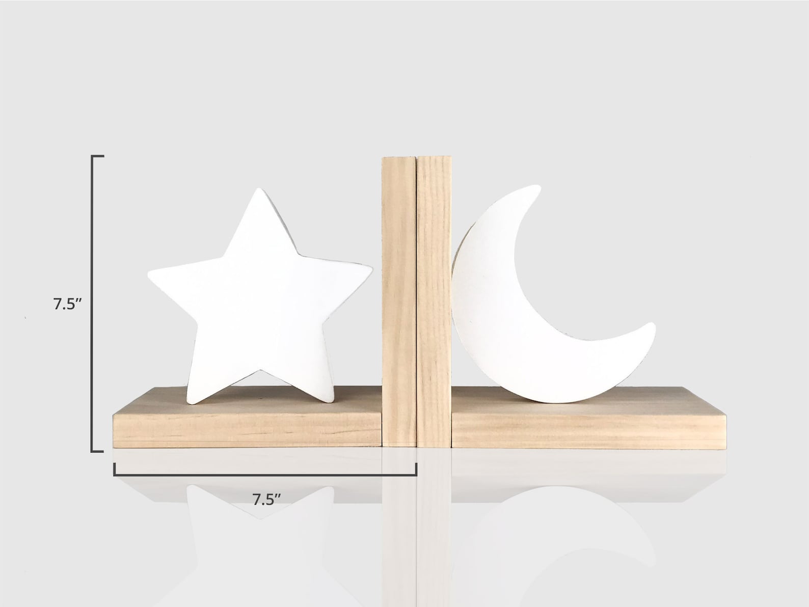 Star and Moon Bookends Star Nursery Decor Moon Book Ends for - Etsy