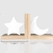 Star and Moon Bookends, Star Nursery Decor, Moon Book Ends for Kids ...