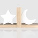Star and Moon Bookends, Star Nursery Decor, Moon Book Ends for Kids ...