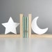 Star and Moon Bookends, Star Nursery Decor, Moon Book Ends for Kids ...