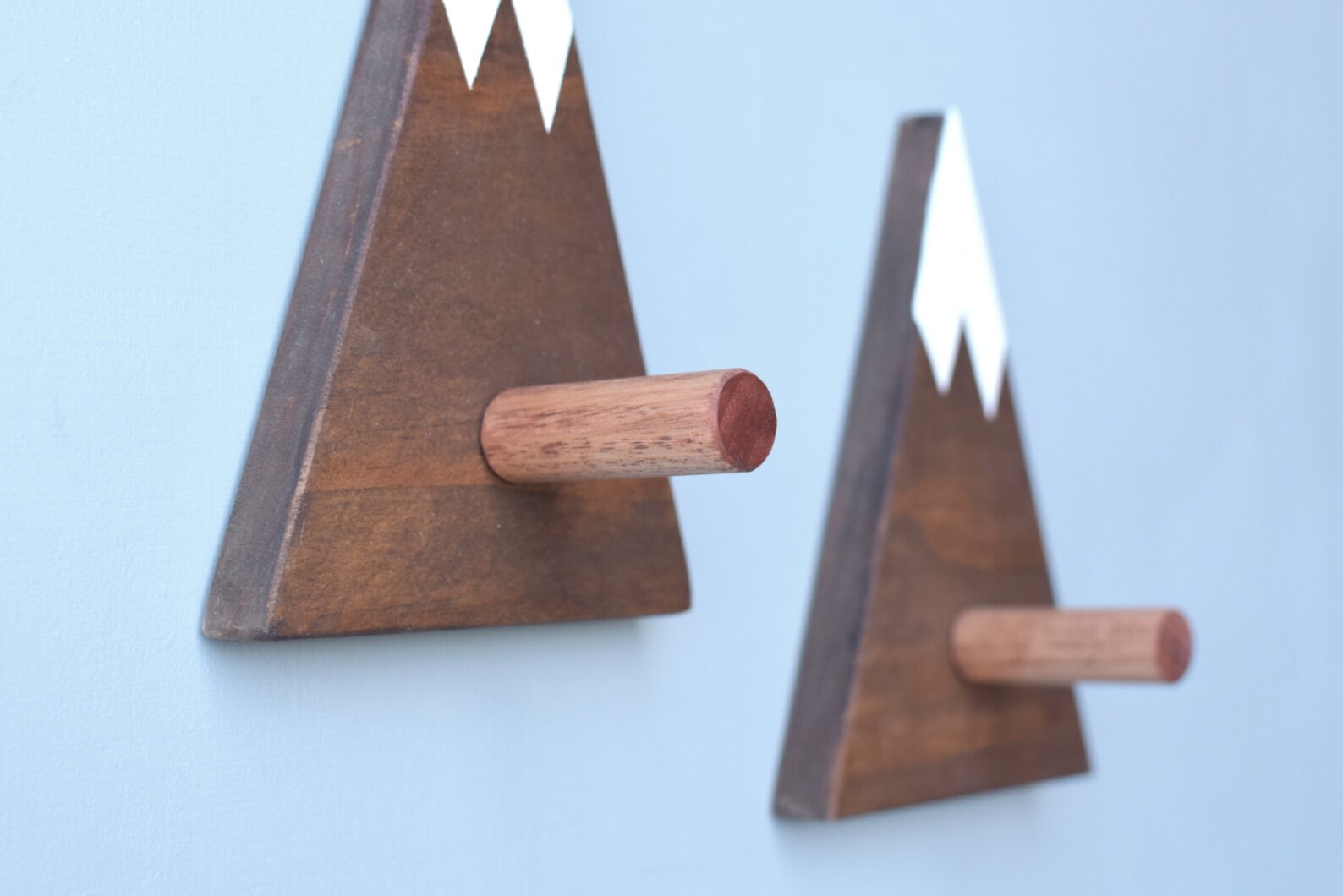 Mountain Wall Hook, Wall Hooks for Kids, Rustic Wooden Decor, Entrance ...